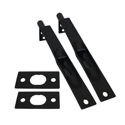 Qcaa Solid Brass Flush Bolt 6 Solid Brass Square Matte Black Made