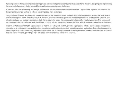 Business Challenge Generative Ai In The Enterprise With Nvidia Gpus Networking And Software