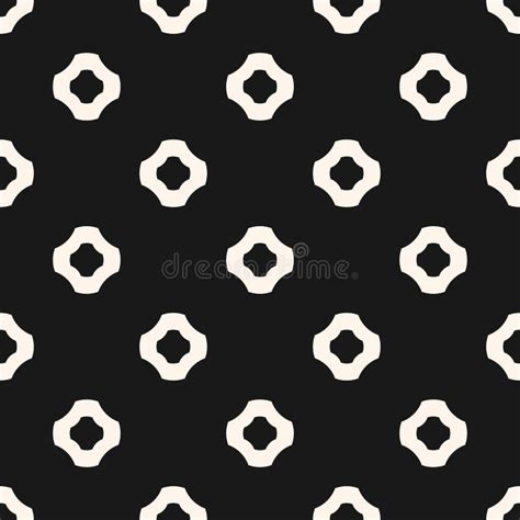 Vector Geometric Seamless Pattern With Floral Shapes Perforated Rounded Crosses Stock Vector