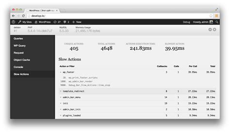 Debug Bar Slow Actions Konstantin Kovshenin