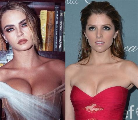 Cleavage Clash Cara Delevingne Vs Anna Kendrick Rcelebbattles