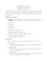 PS Solution Pdf Problem Set Solutions ECON Public Economics