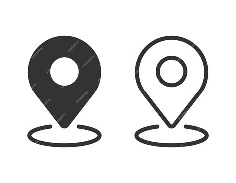 premium vector target pin point icon red map location pointer icon
