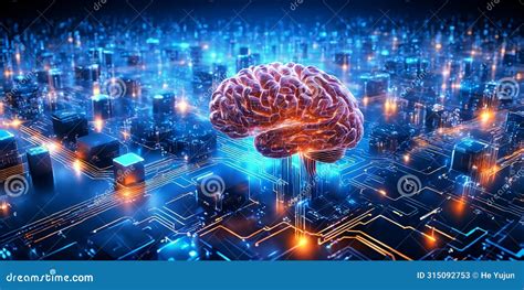 Artificial Intelligence Neurological Data Brain Stock Image Image Of