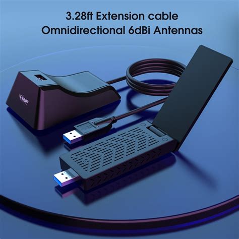 Edup Mbps Usb Wifi Adapter Dobbel B Nd Ghz Ghz Usb Ac Nettverkskort Wifi Lang