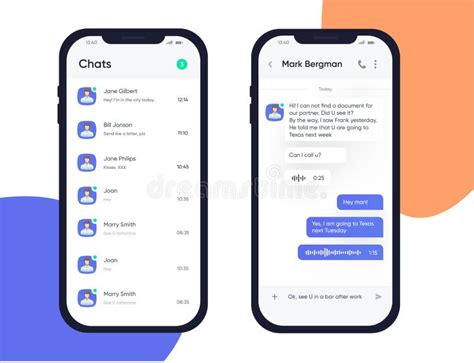 Mobile Ui Ux Design Concept Trendy Chatbot Application With Dialogue