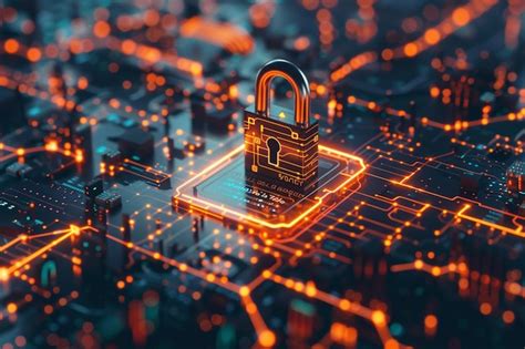 Computer Security With Login And Password Padlock Premium Ai Generated Image