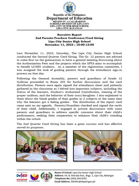 2nd Ptc Narrative Report Pdf