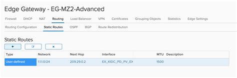 static routes on your edge gateway
