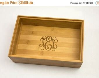 Wood Box With Drawer Etsy