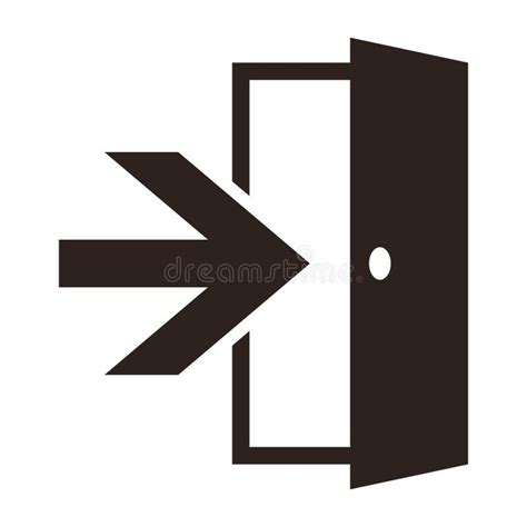Exit Door Sign Exit Way Icon Emergency Exit Stock Vector Illustration Of Icon Help 341707658