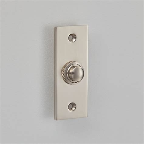 Croft 1910 Rectangular Door Bell Push In Brass Bronze Chrome Nickel