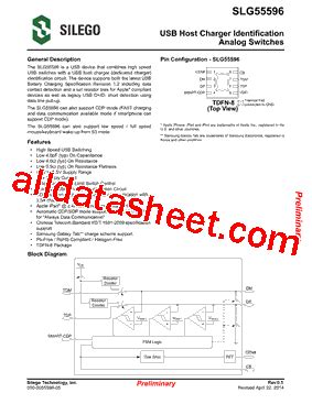SLG55596 Datasheet PDF Dialog Semiconductor