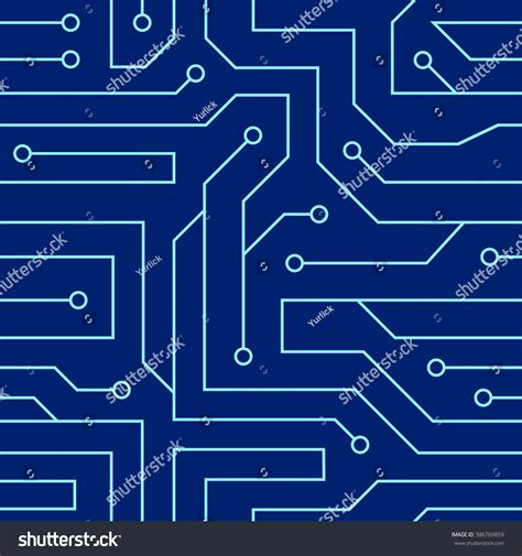 Circuit Board Vector Seamless Pattern Tileable Stock Vector Royalty Free 386769859 Shutterstock