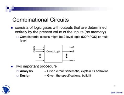 Combinational Logic Programming And Computer Logic Design Lecture Slides Docsity