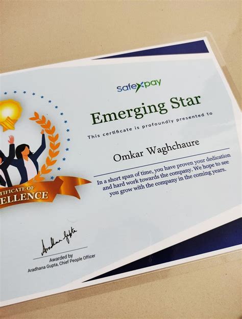 Omkar Waghchaure On Linkedin Reward Safexpayemergingstar2022