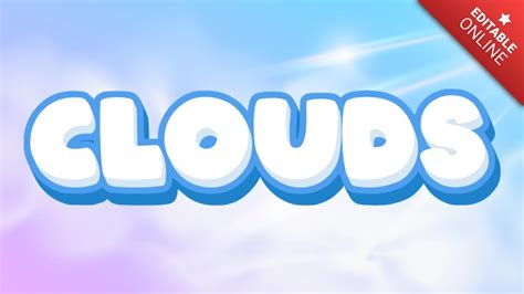 Clouds Cloud Text Effect Generator