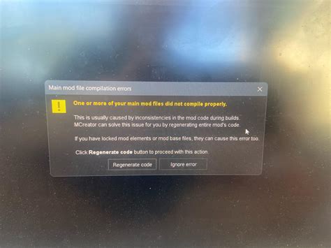 This Message Pops Up When I Try To Test My Mod Ive Tried Doing What