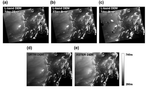 Dems Generated Using Alos Palsar Interferometric Data Of A 7 December Download Scientific