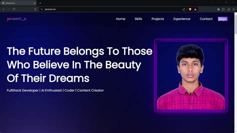 Janeesh P On Linkedin Portfolio React Webdevelopment Coding Tech