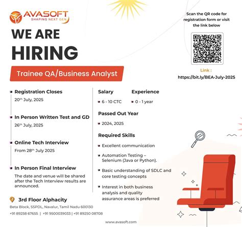 Avasoft Off Campus Drive 2025 Qa And Business Analyst Placement Drive