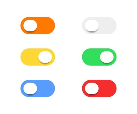 On Off Slider Mobile Ui Toggle Vector Images Over