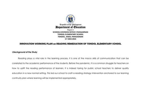 Reading Intervention Project Proposal 2022 Edited 2docx