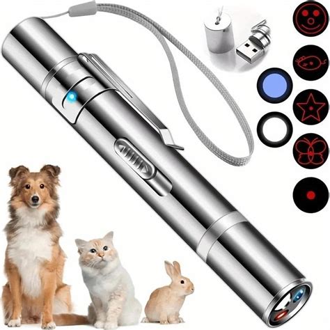 USB Rechargeable Red Light Pointer Interactive Cat Chase Toy For Training And Fun Video