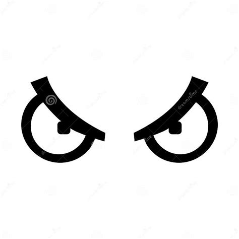 Gesto Humano Del Vector Enojado De Los Ojos Ilustración Del Vector