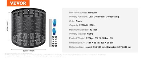 Vevor Compost Bin 1000 L Outdoor Expandable Composter Easy To Setup And Large Capacity