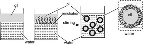 A Schematic Diagram Illustrating The Process Of Emulsification Download Scientific Diagram