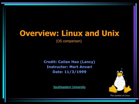 ppt overview linux and unix powerpoint presentation free download