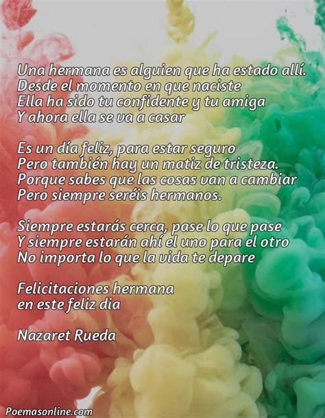 Mejores Poemas Para Una Hermana Que Se Casa Poemas Online