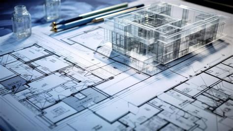 Engineer Architect Develops A Layout Of Architecture Stock Illustration Illustration Of