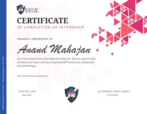 Anand Mahajan On Linkedin Internship Penetrationtesting Cybersecurity Training 10 Comments