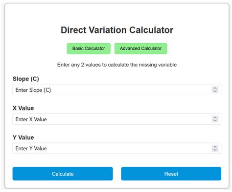 Direct Variation Calculator Online Calculators