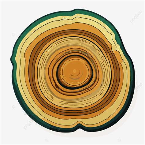 나이테 스티커 클립 아트 나무 줄기 둥근 모양 흰색 배경 벡터 일러스트 레이 션 만화에 고립 상표 클립 아트 Png 일러스트 및 벡터 에 대한 무료 다운로드