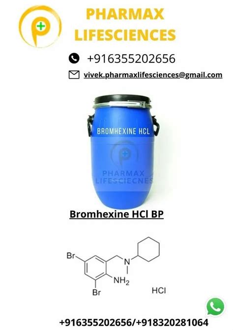 Bromhexine Hcl Ip At Best Price In Surat By Pharmax Lifesciences Id