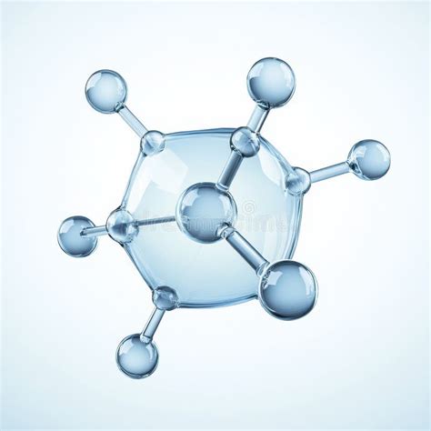 A 3d Representation Of A Molecular Structure With Interconnected Spheres Stock Illustration