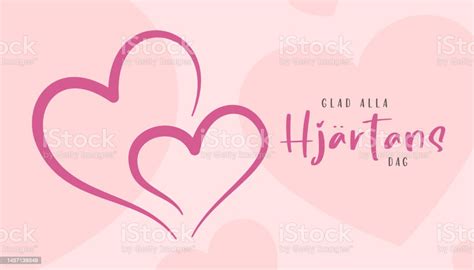 마음과 배경이 있는 스웨덴어로 된 해피 발렌타인 데이 레터링 인사말 카드 0명에 대한 스톡 벡터 아트 및 기타 이미지 0명 2월 갈색 Istock