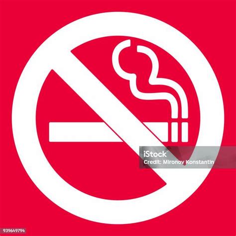 흡연 흔적입니다 기호 아이콘 흰색 배경 벡터 일러스트 레이 션에 고립 된 금지 빨간색 배경에 고립 된 백색 담배 연기와 Prohobition 원 둥근된 각도 평면 디자인