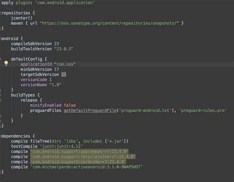 Android How To Add Activeandroid Orm To Gradle Stack Overflow