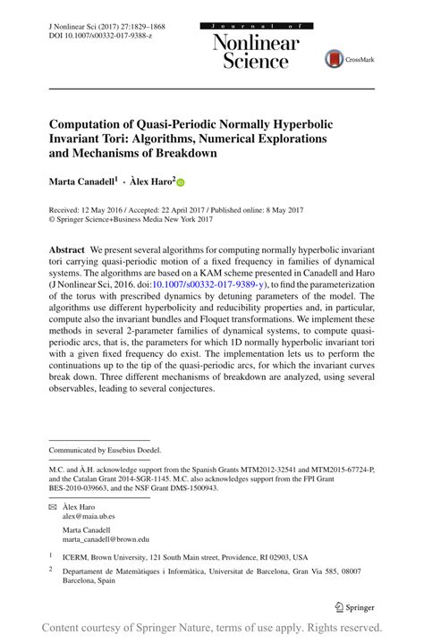 Computation Of Quasi Periodic Normally Hyperbolic Invariant Tori