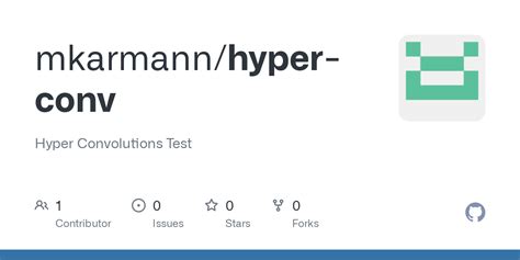 Github Mkarmannhyper Conv Hyper Convolutions Test