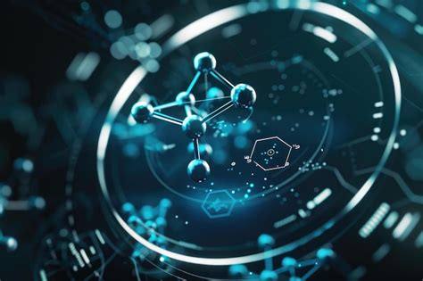 Premium Photo View Of A 3d Rendering Molecule On A Displayed On A Medical Interface