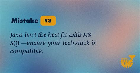 tyler gillespie on linkedin mistake numero three did you know java and ms sql don t always play…