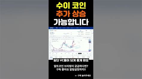 수이 코인 올라가는 3가지 이유 이더리움 코인추천 비트코인 Youtube