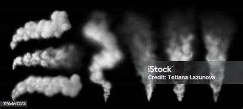 흡연 증기 굴뚝에서 연기가 나는 퍼프 수증기와 폭발 구름 격리 된 벡터 세트를 Geysir 연기 물리적 구조에 대한 스톡 벡터 아트 및 기타 이미지 Istock