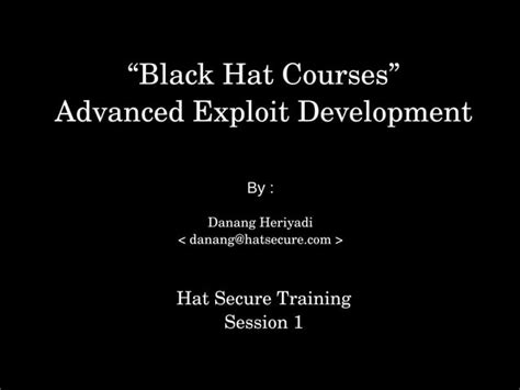 Advanced Exploit Development Pdf Computing Technology And Computing