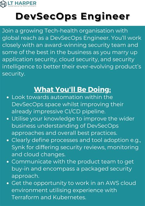 Lt Harper Cyber Security Recruitment On Linkedin Devsecops